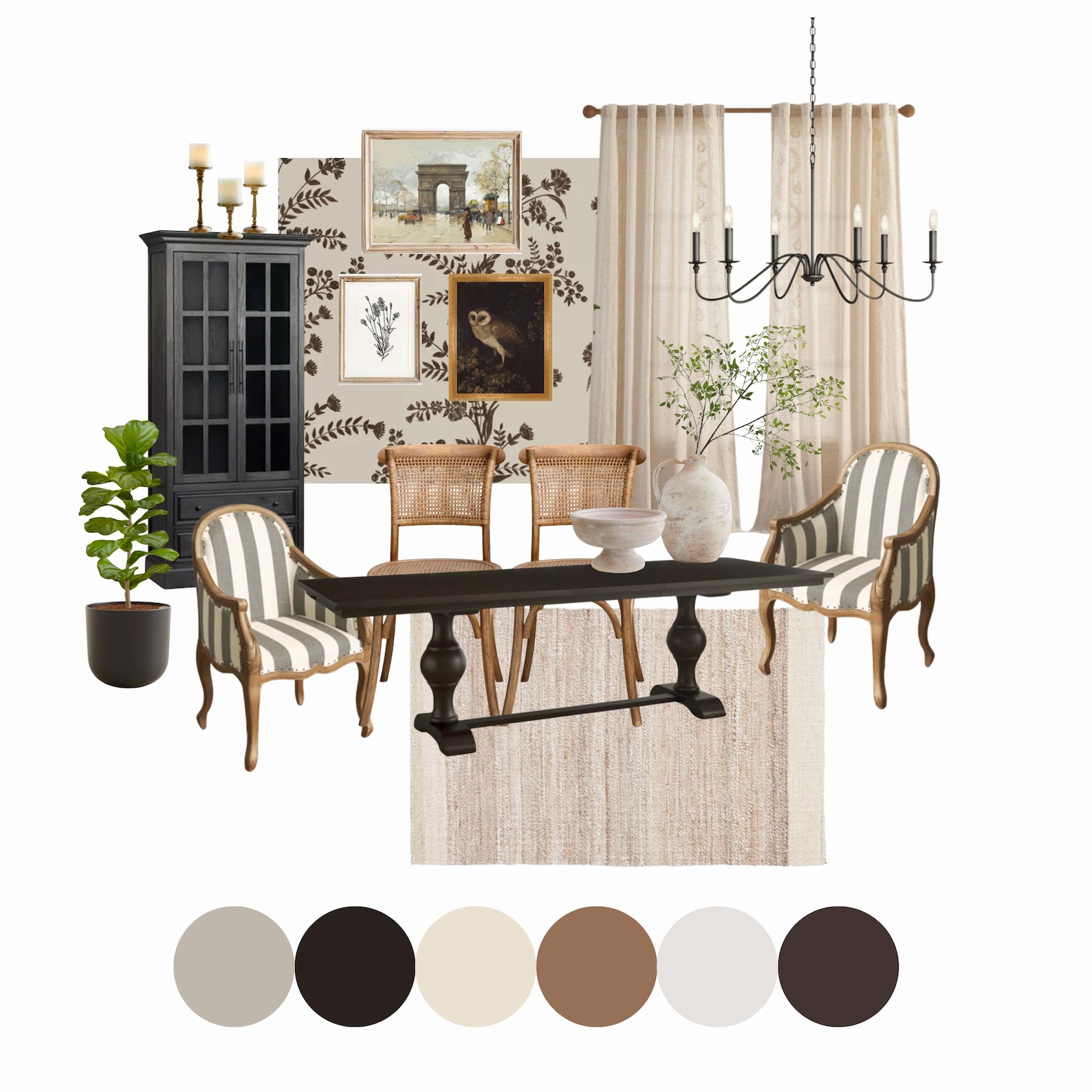 Odette Dining Room Design Package | Pre-made Interior Design Mood Board ...