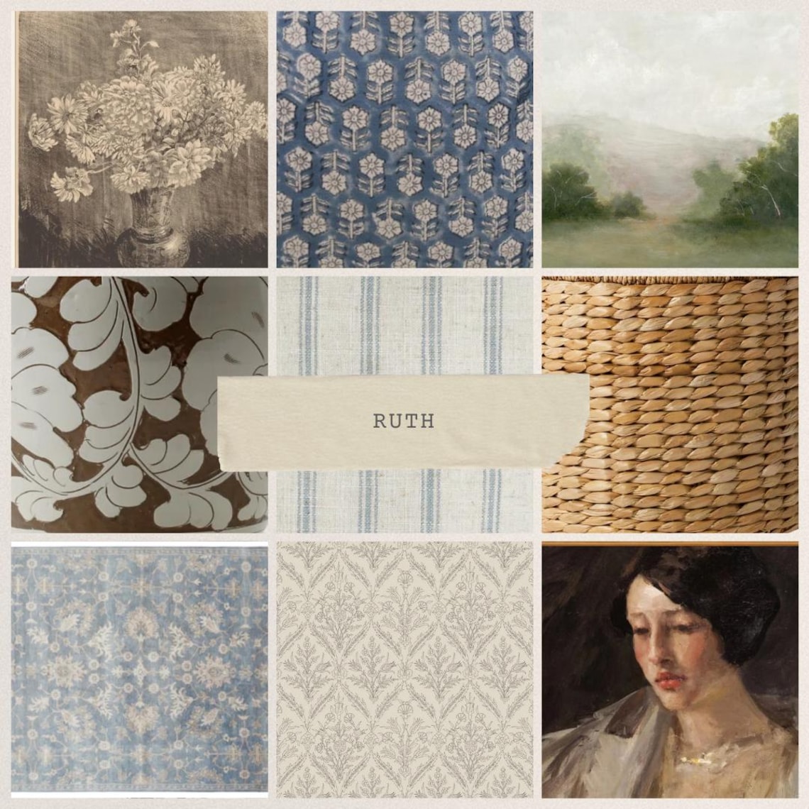 Ruth Living Room Design Package | Pre-made Interior Design Mood Board ...