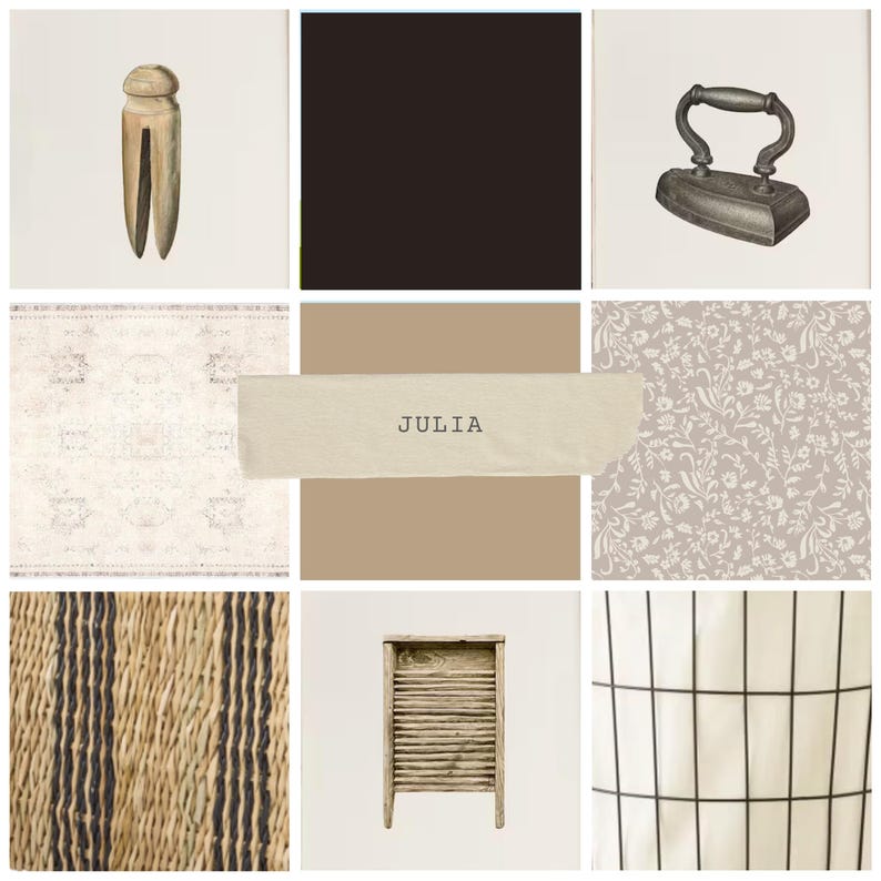 Julia Laundry Room Design Package | Pre-made Interior Design Mood Board ...