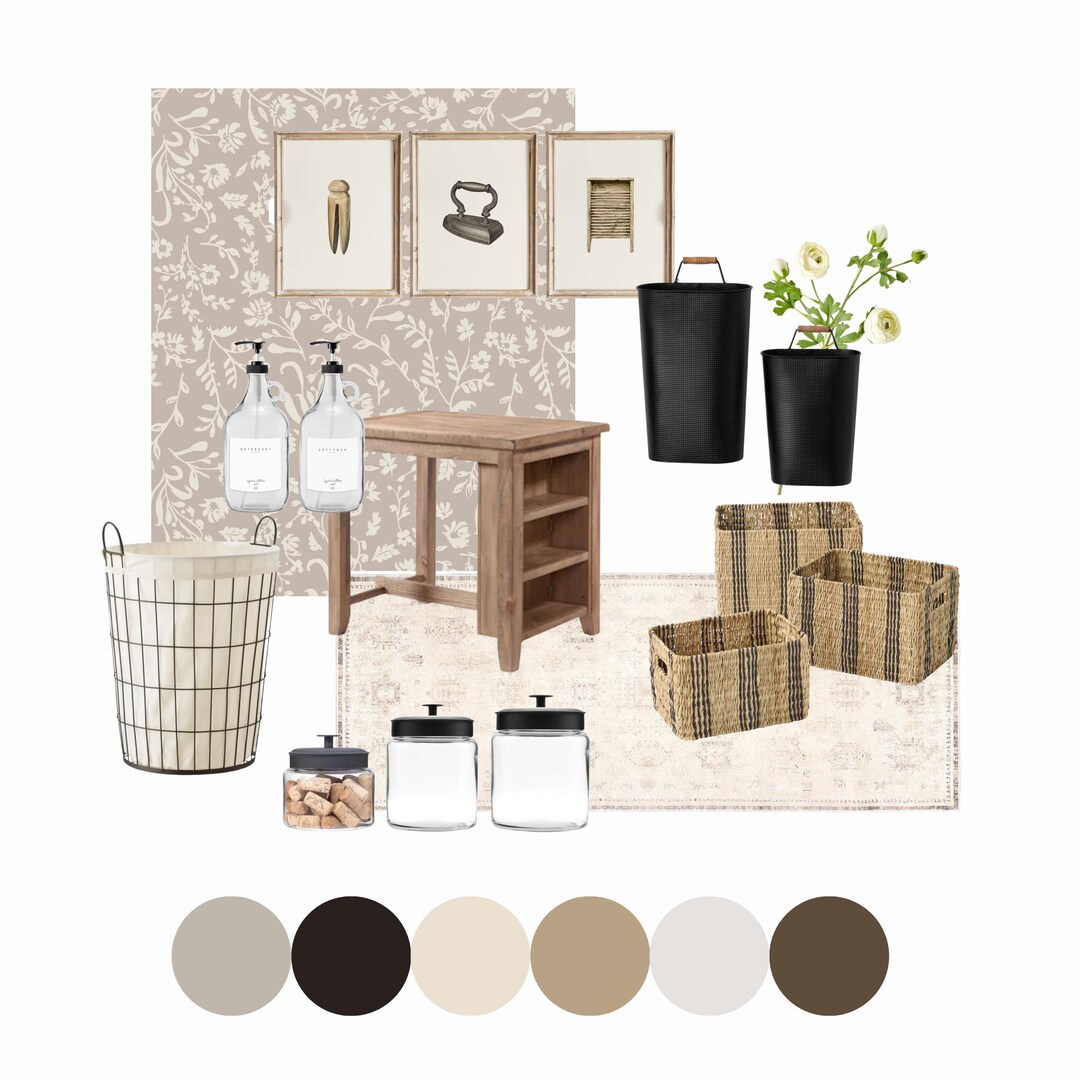 Julia Laundry Room Design Package | Pre-made Interior Design Mood Board ...