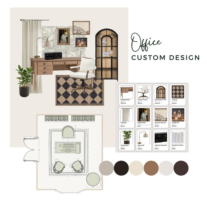 Custom Office Design Package | E-design | Interior Design Service ...