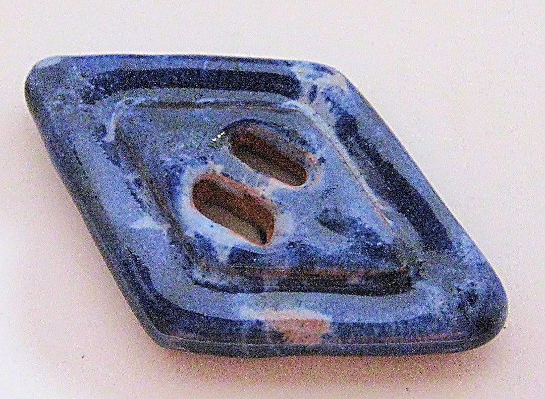1964 Elizabeth Tenney Ceramic Triangle Button NBS Large - Etsy