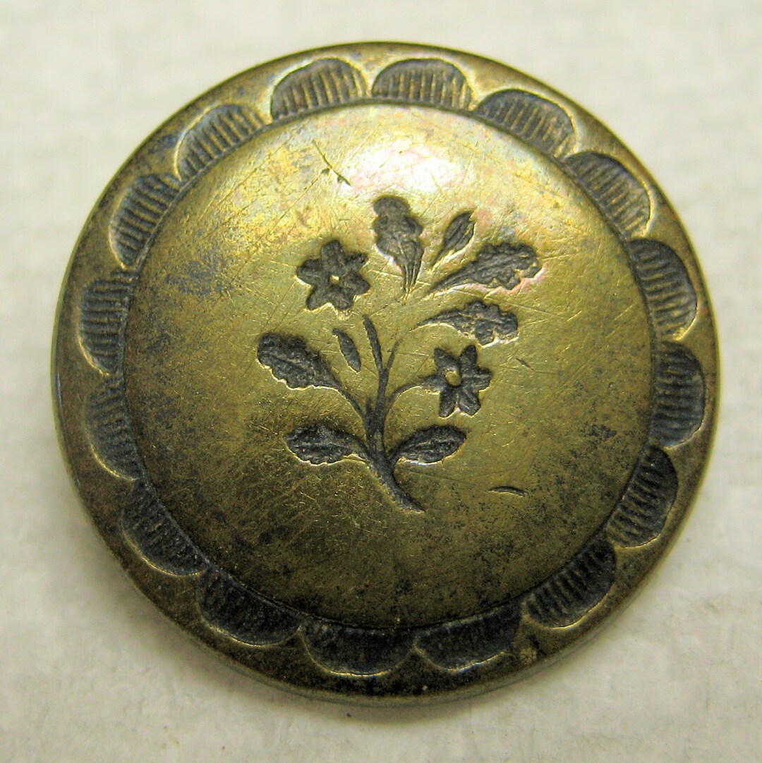 1 Pc Gilt or Golden Age Button Back Marked Rich Gold Colour - Etsy