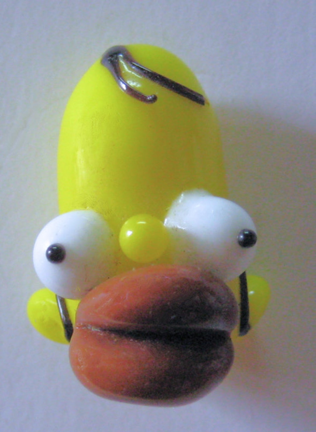 Homer Simpson Yellow Glass Button NBS Medium - Etsy