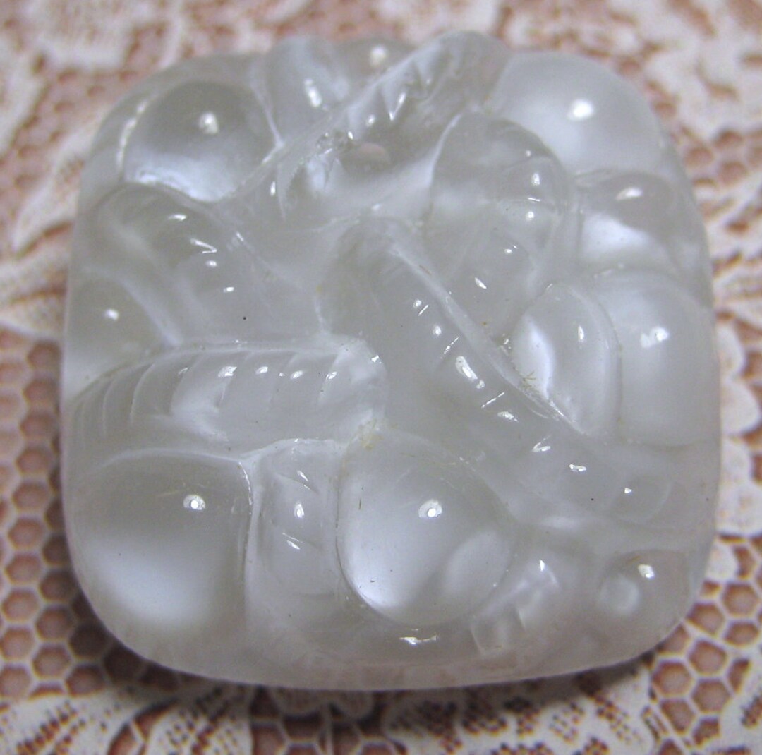 NBS Medium Vintage Modified Square Chunky White Moonglow - Etsy