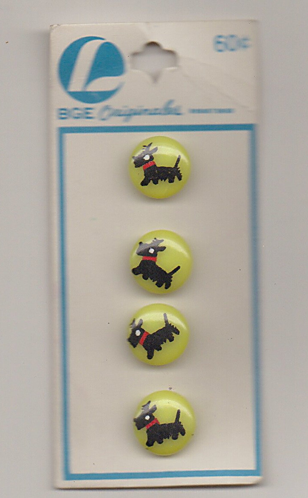 BGE Originales Card of Plastic Scottie Dog Buttons - Etsy