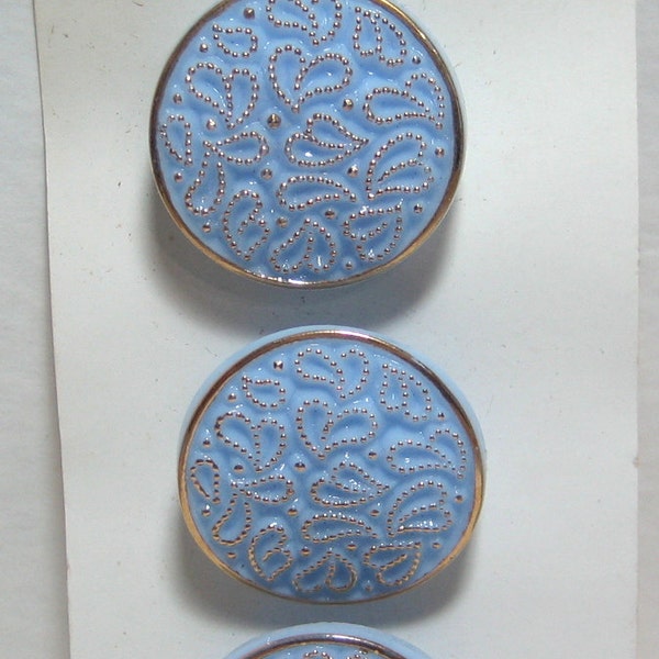 Blue Glass Buttons - Etsy
