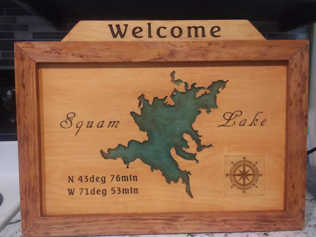 Lake Sign, Wood Sign, Carved Sign, Lake, Squam Lake, Nh Lake - Etsy