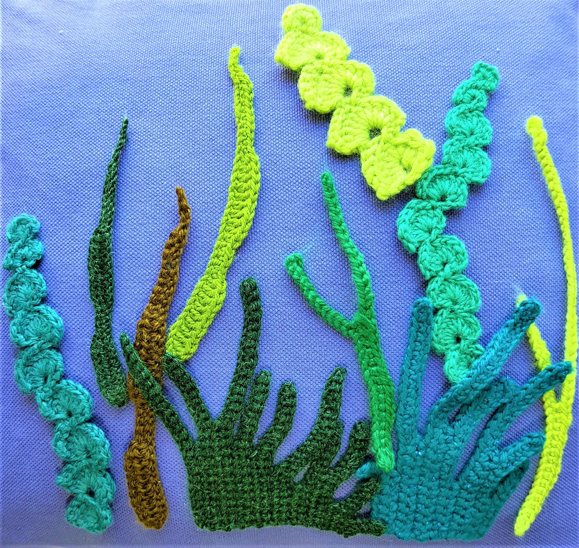 Crochet Seaweed Applique Pattern: DIY Water Plant (PDF Pattern) - Etsy