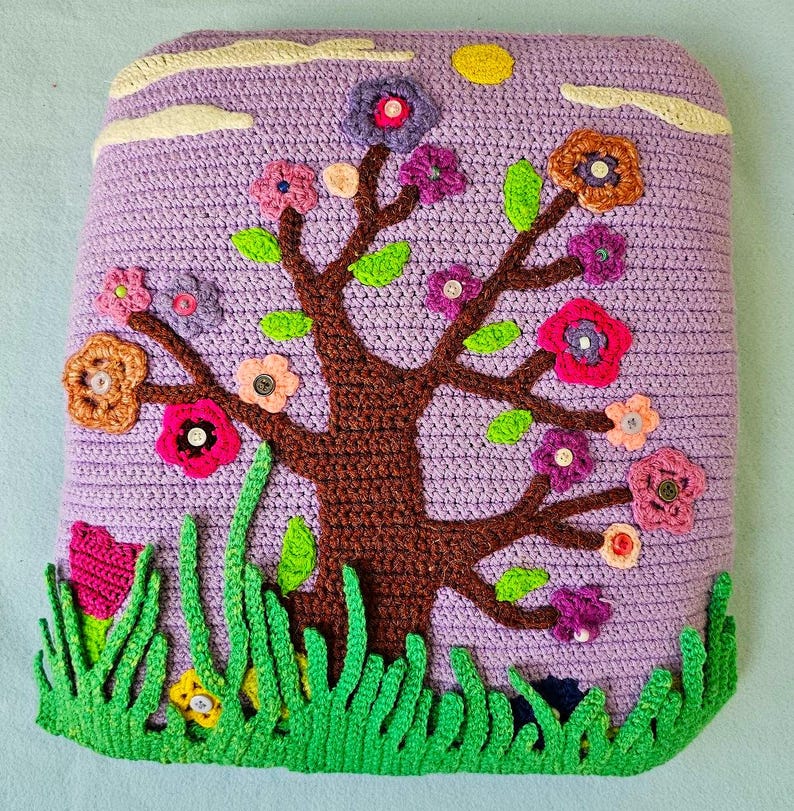 Crocheted Grass Applique Pattern, Easy Crochet PDF (US Terms) - Etsy