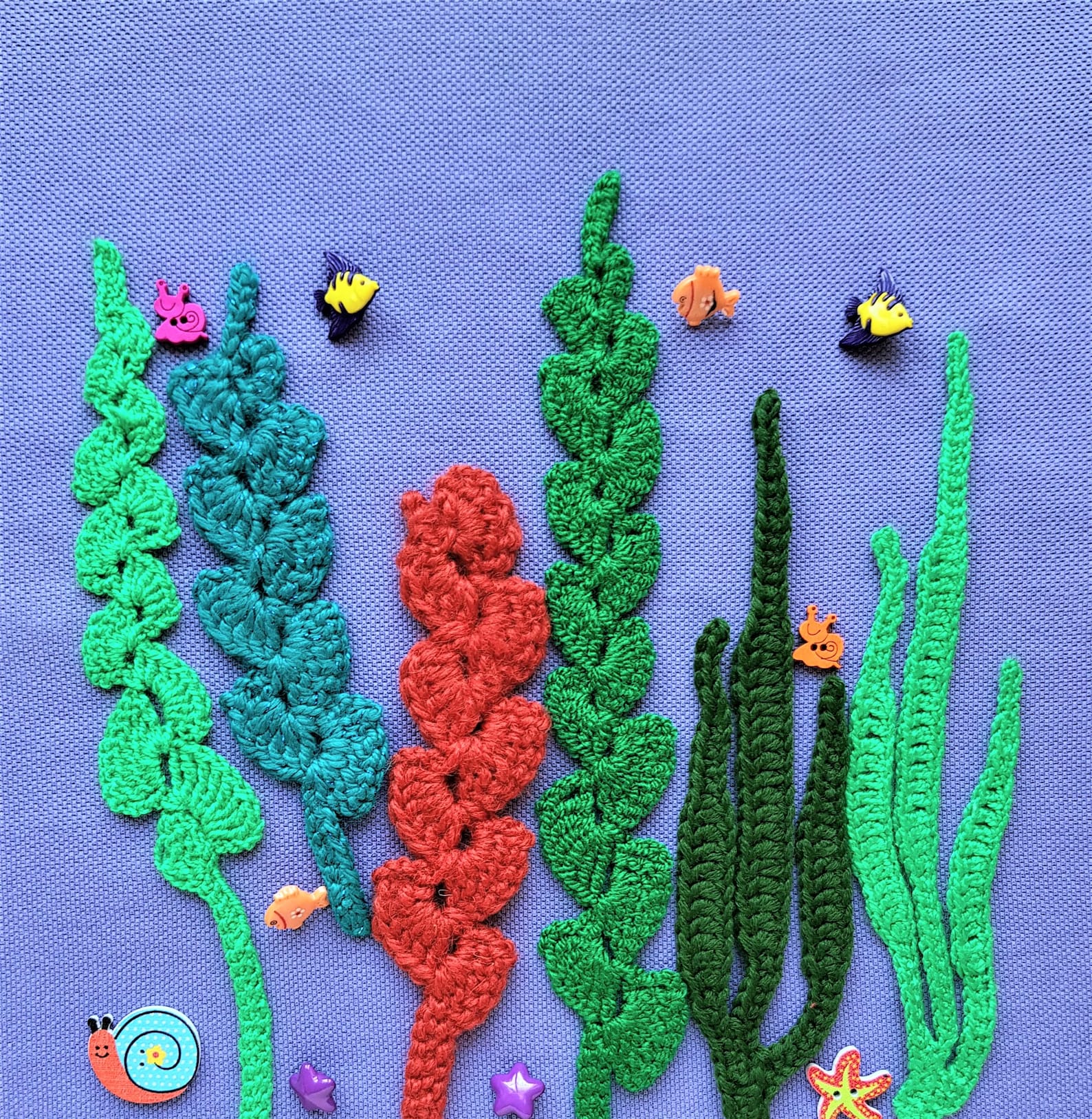 Crochet Seaweed Applique Pattern: DIY Ocean Decor (PDF) - Etsy