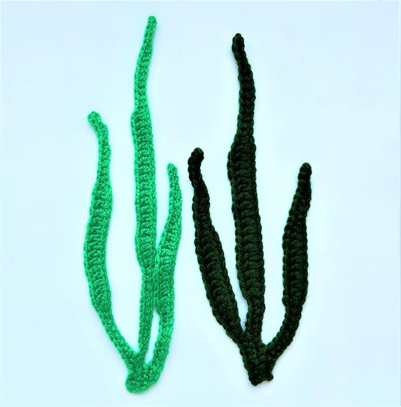 Crochet Seaweed Applique Pattern: DIY Ocean Decor (PDF) - Etsy