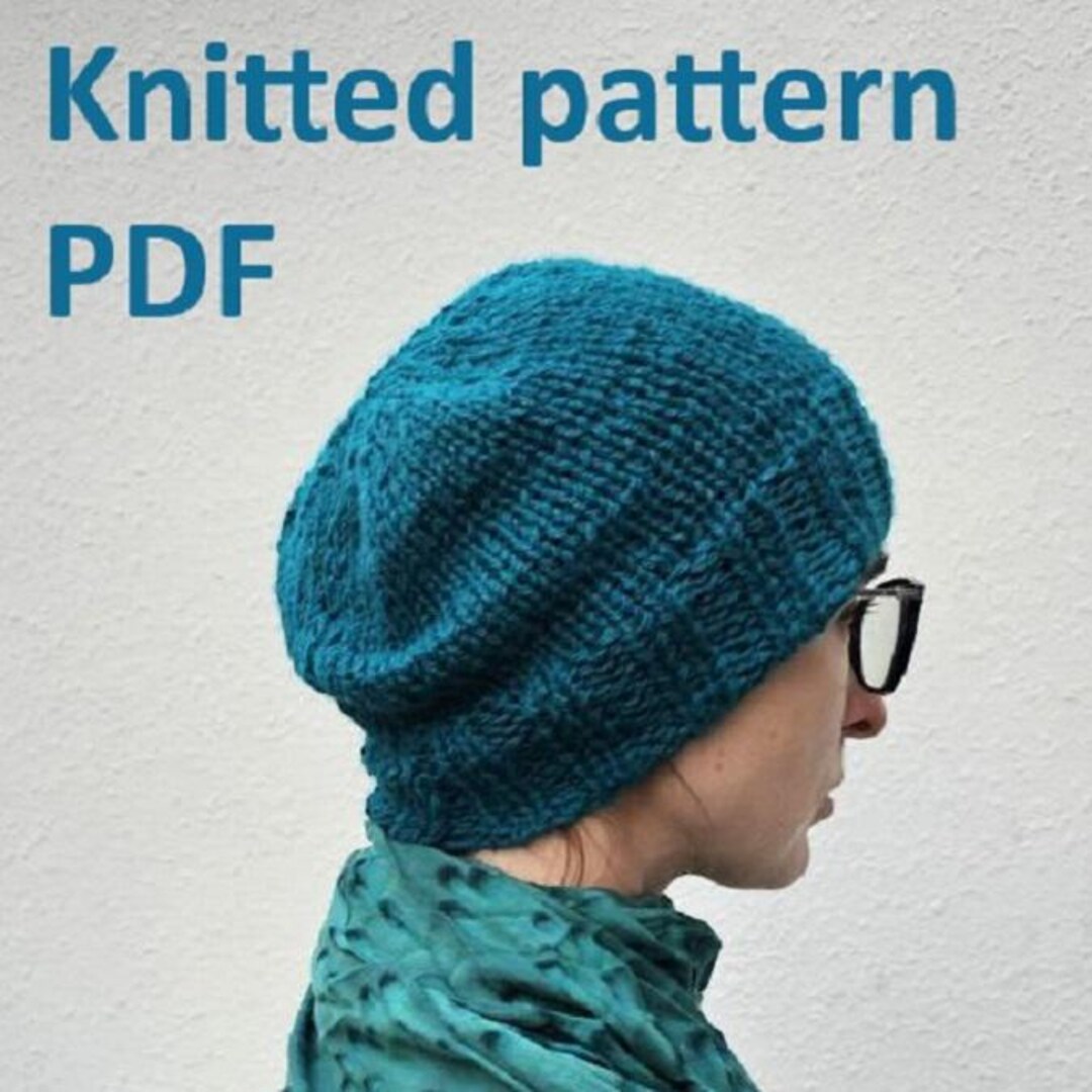 A Knitted PDF Pattern for the Simplest Unisex Hat on Two Needles. - Etsy