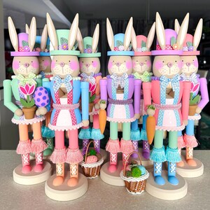 Easter Nutcracker 15 easter Bunny Nutcracker, Hand Painted, Wood ...