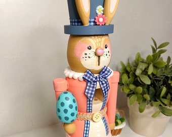 Easter Bunny / Rabbit Nutcracker - 15" - Etsy
