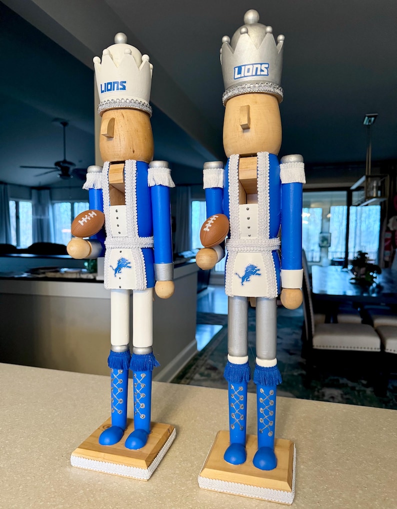 Hand-painted Nutcrackers - Detroit Lions /NFL Collection - Etsy