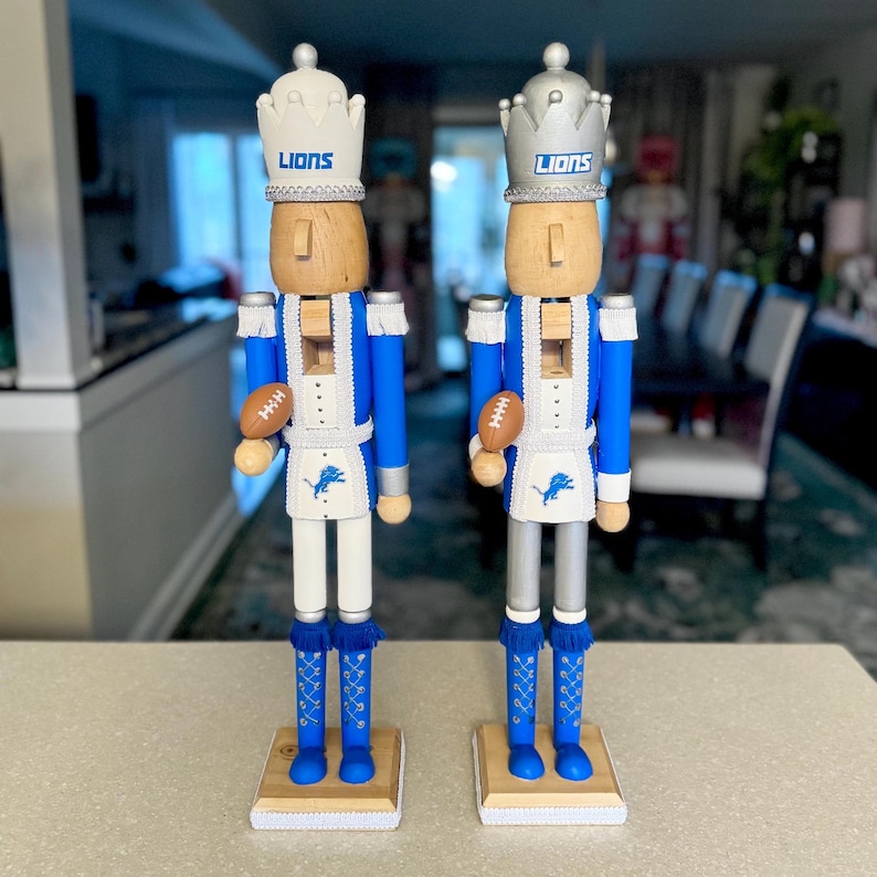Hand-painted Nutcrackers - Detroit Lions /NFL Collection - Etsy