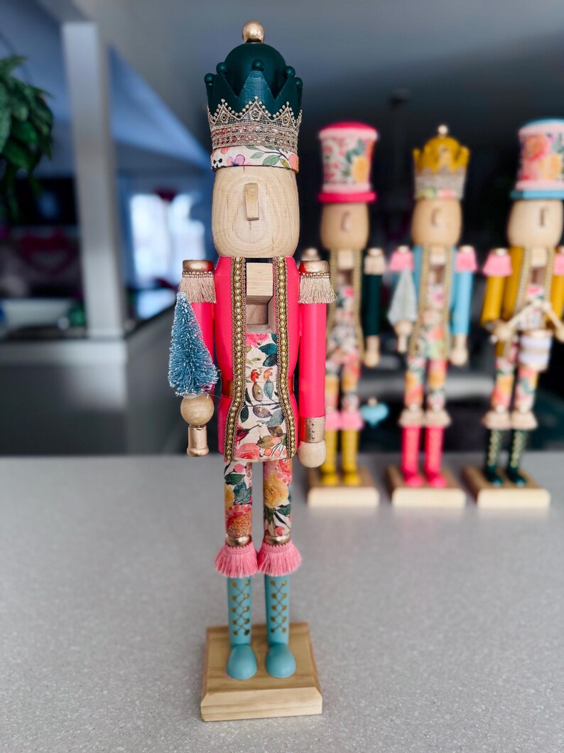 Regal Roses Collection - Hand Painted Wood Nutcrackers (wooden Floral ...