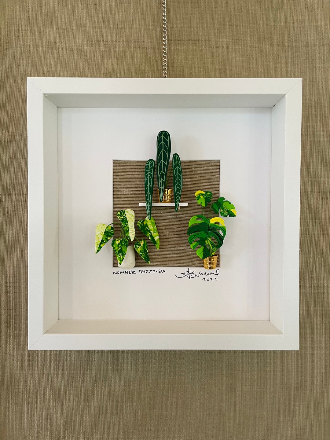 Plant Shadow Box / Miniature Wall Garden 36 - Etsy