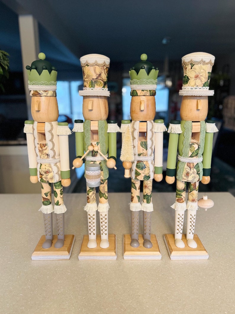 Hand-painted Magnolia Wood Nutcracker: Elegant Christmas Decor - Etsy
