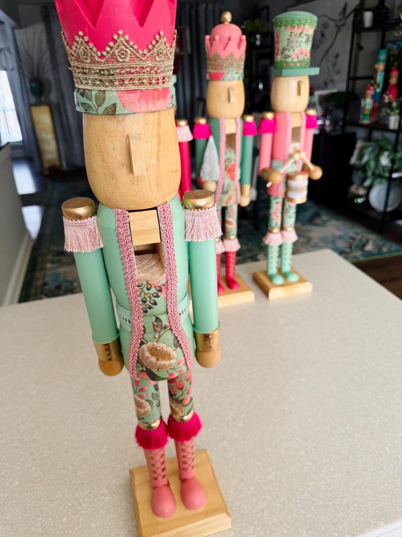 Hand-painted Floral Wood Nutcracker: Modern Easter Decor - Etsy