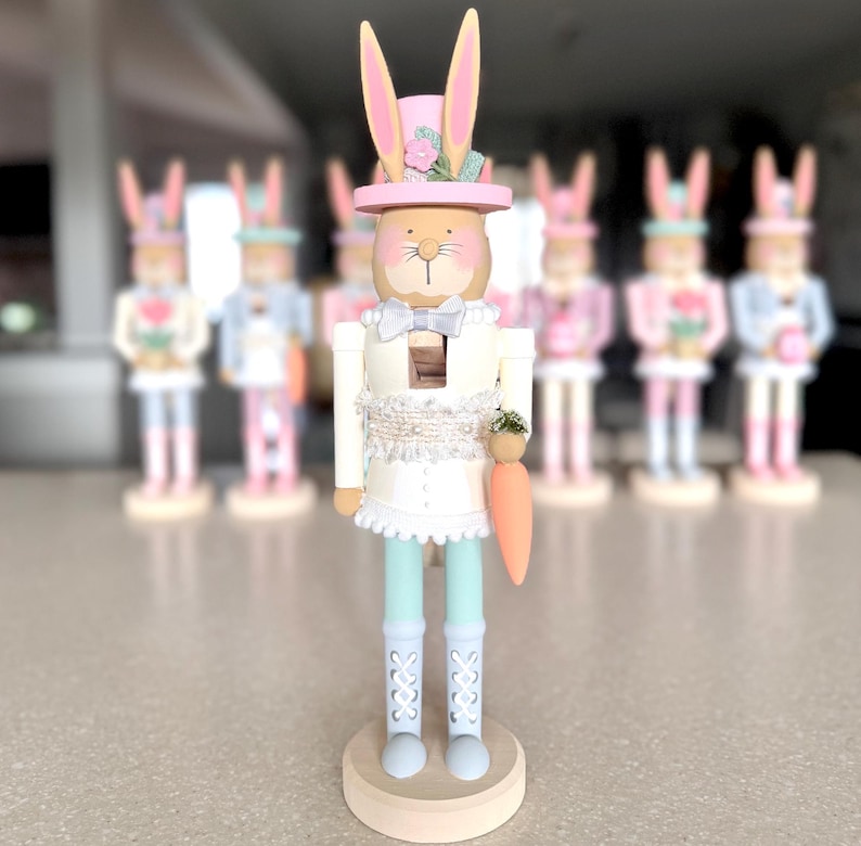 COLLECTION #5, Easter Nutcracker (15" Easter Bunny Nutcracker, Hand ...