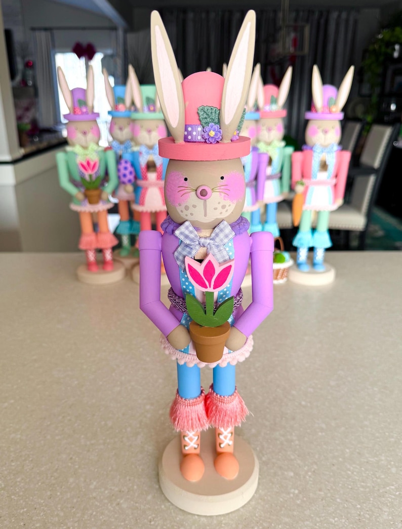 COLLECTION #1, Easter Nutcracker (15" Easter Bunny Nutcracker, Hand ...