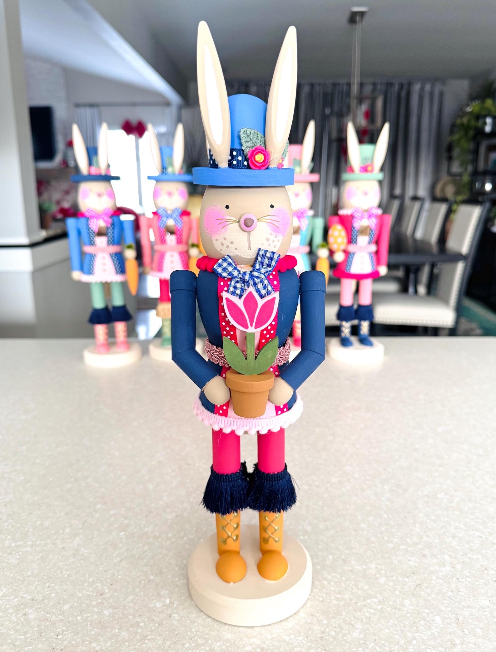 Easter Nutcracker 15 easter Bunny Nutcracker, Hand Painted, Wood ...