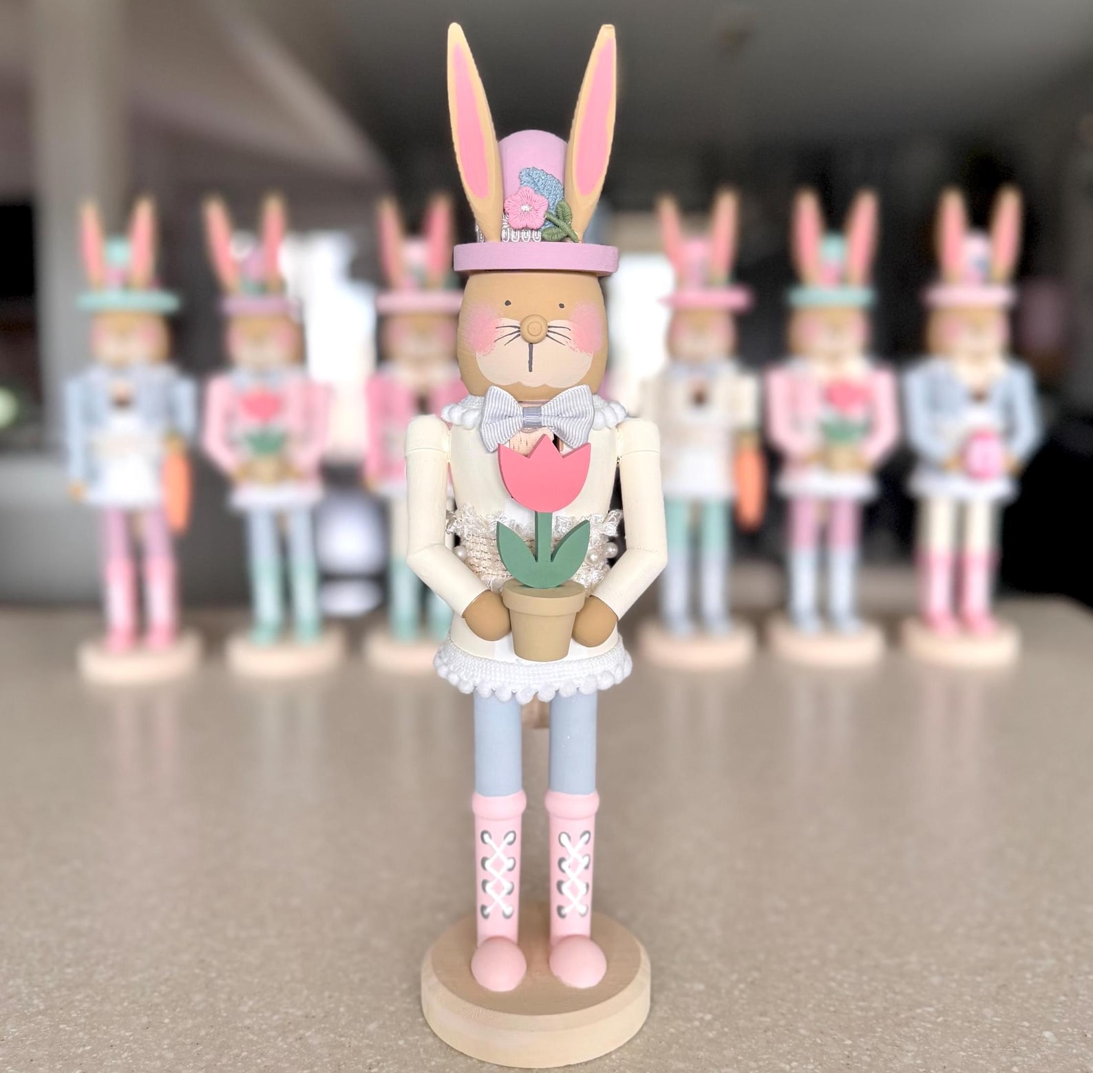 COLLECTION #5, Easter Nutcracker (15" Easter Bunny Nutcracker, Hand ...
