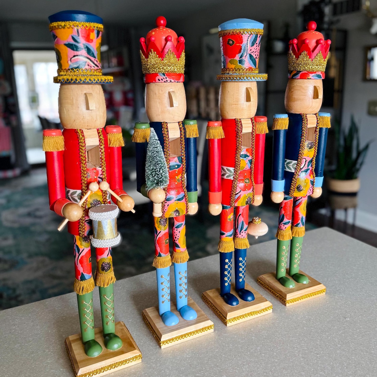 Hand-painted Nutcrackers Modern Poppy Collection - Etsy