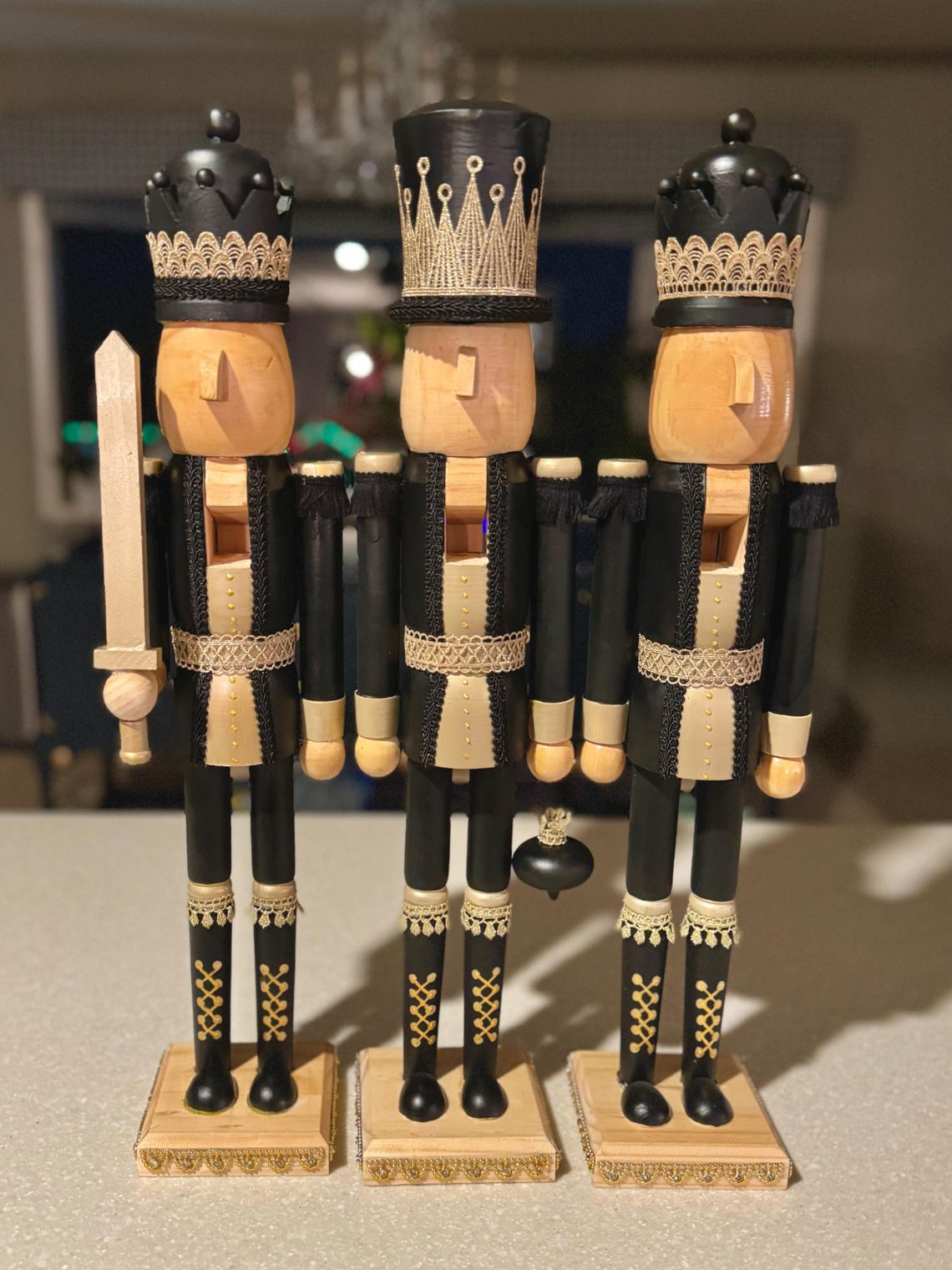 Black + White Collection - Hand Painted Wood Nutcrackers (custom Nutcracker, Christmas Gift ...