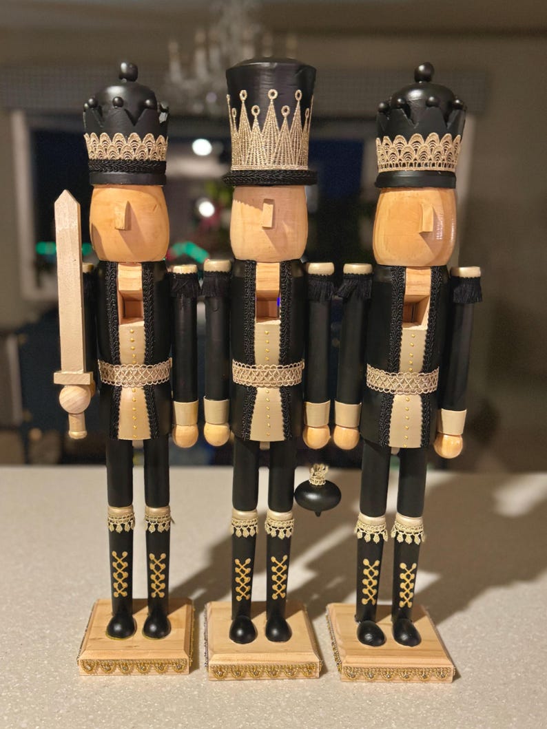 Black + White Collection - Hand Painted Wood Nutcrackers (custom ...