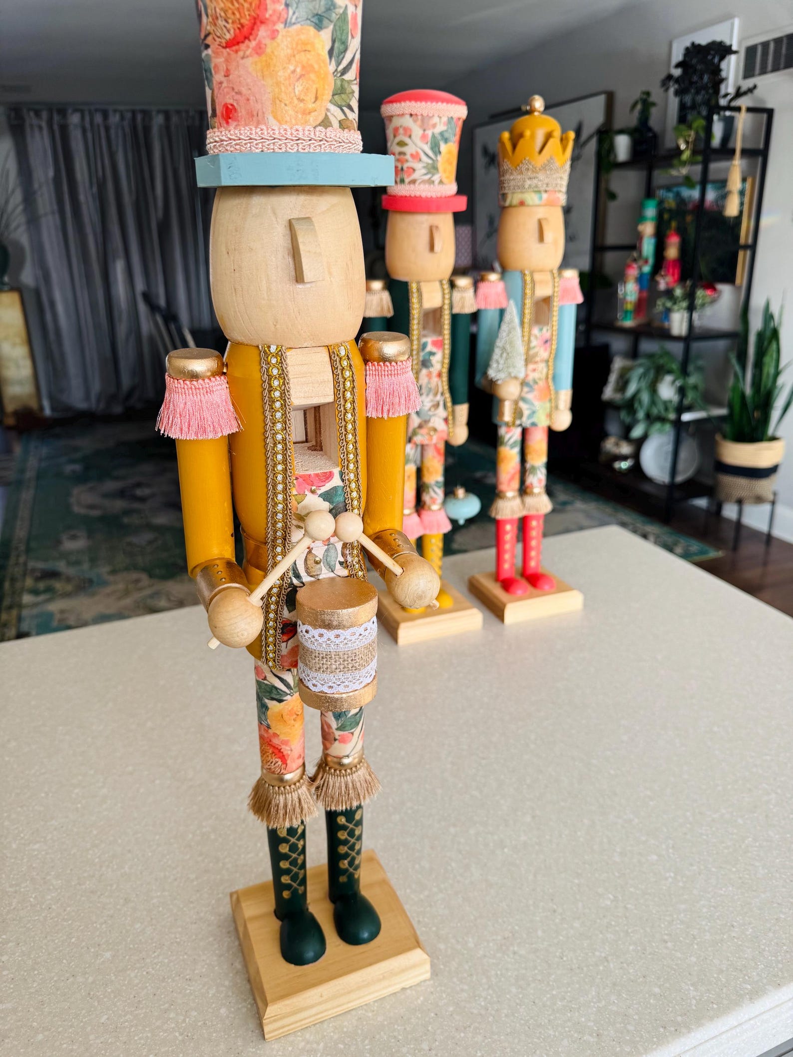 Regal Roses Collection - Hand Painted Wood Nutcrackers (wooden Floral ...