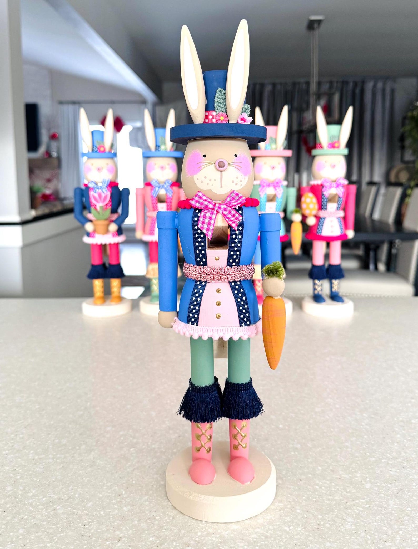 Easter Nutcracker 15 easter Bunny Nutcracker, Hand Painted, Wood ...
