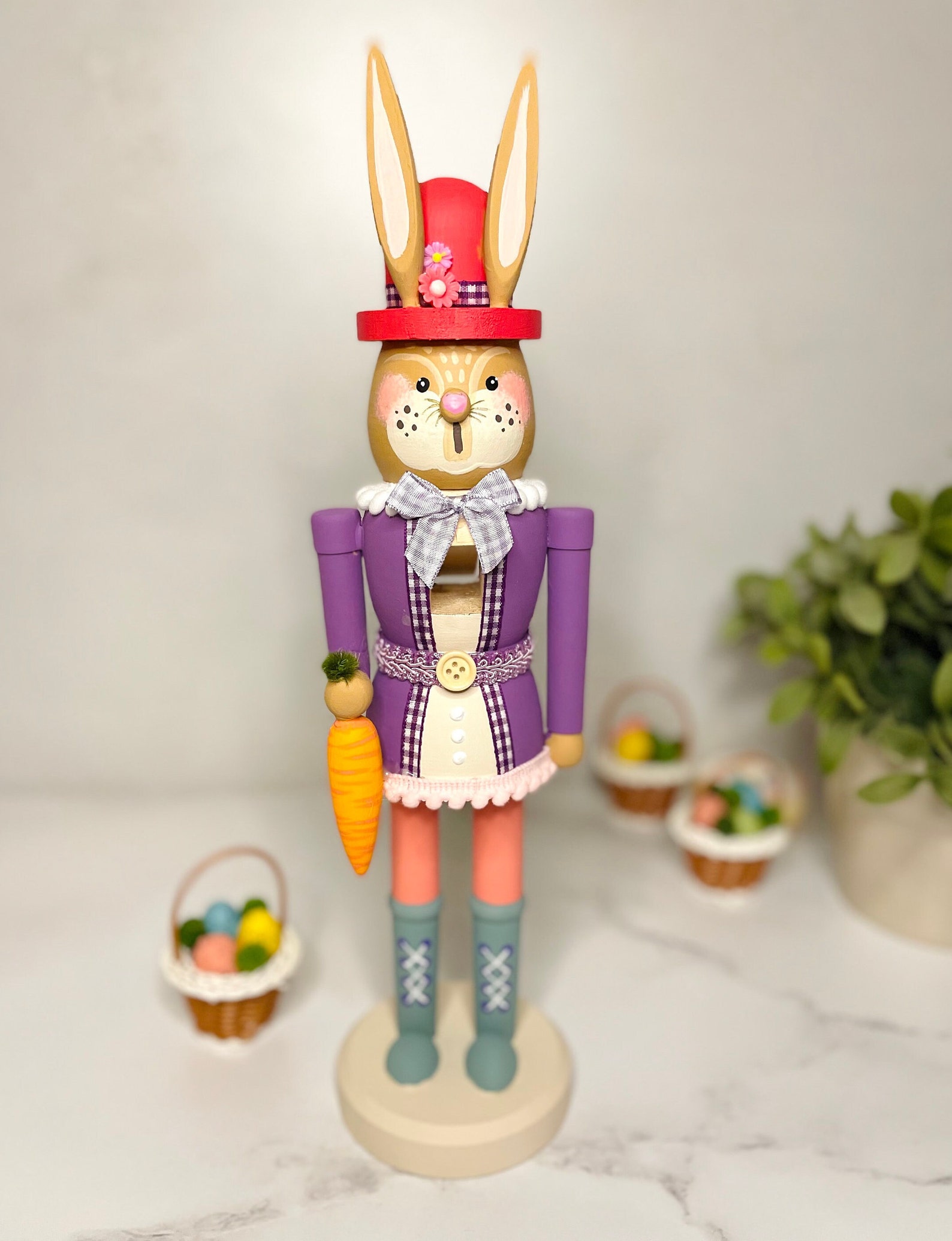 Easter Bunny / Rabbit Nutcracker - 15" (SMALL DAMAGE) - Etsy