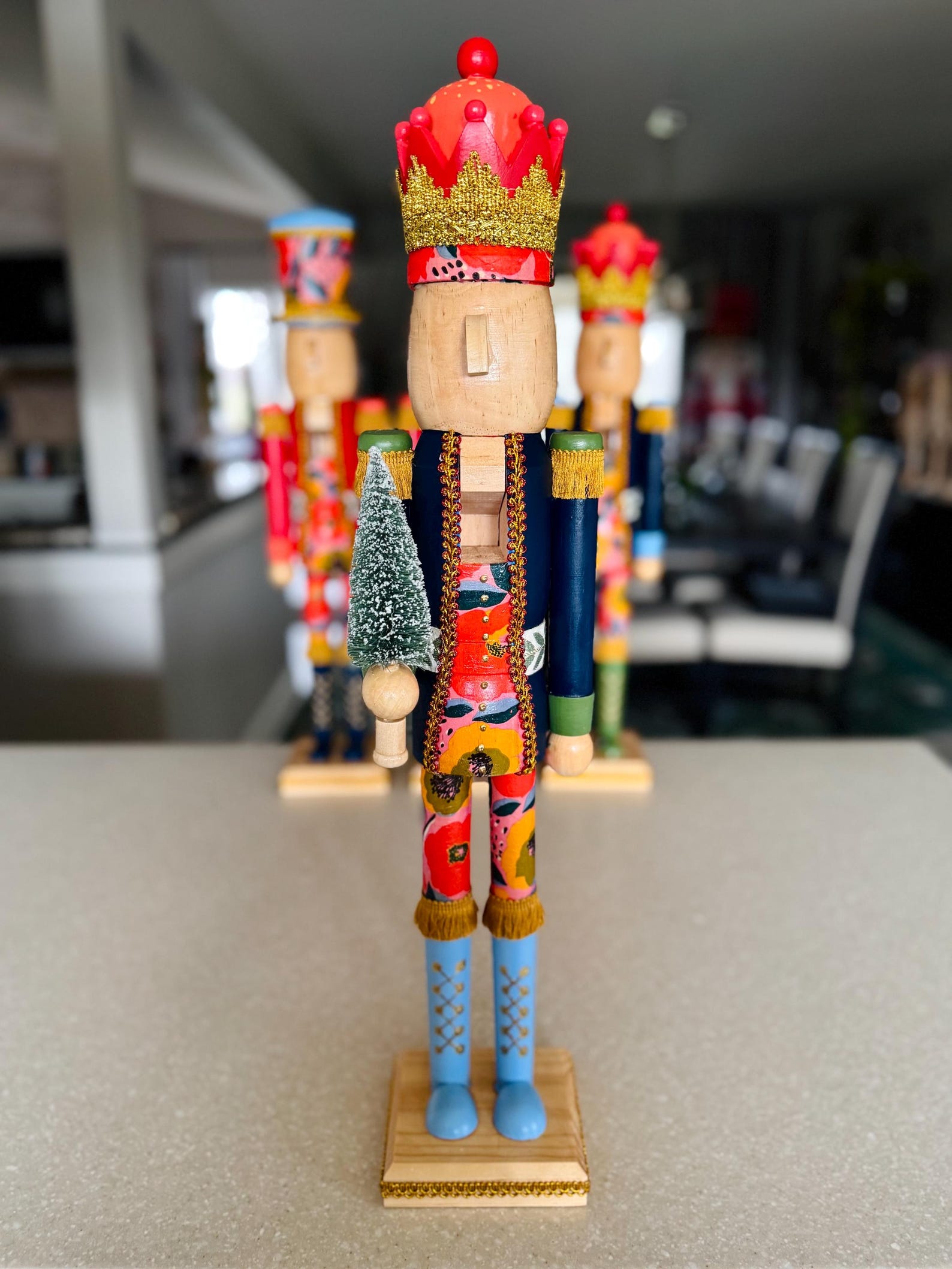 Hand-painted Nutcrackers Modern Poppy Collection - Etsy