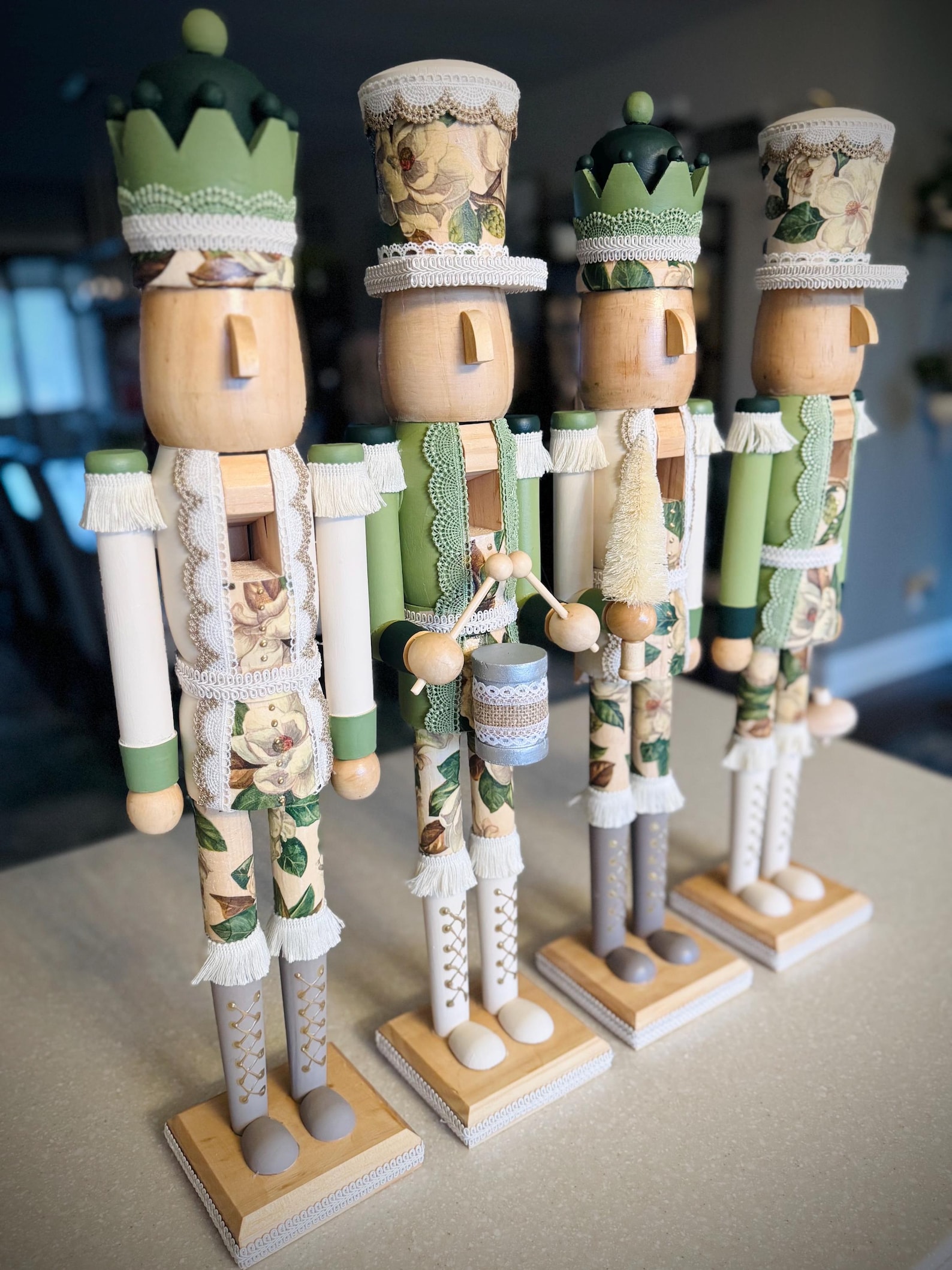 Merry Magnolia Collection - Hand Painted Wood Nutcrackers (custom ...