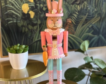 Easter Bunny Decor Wood Nutcracker Bunny - Etsy