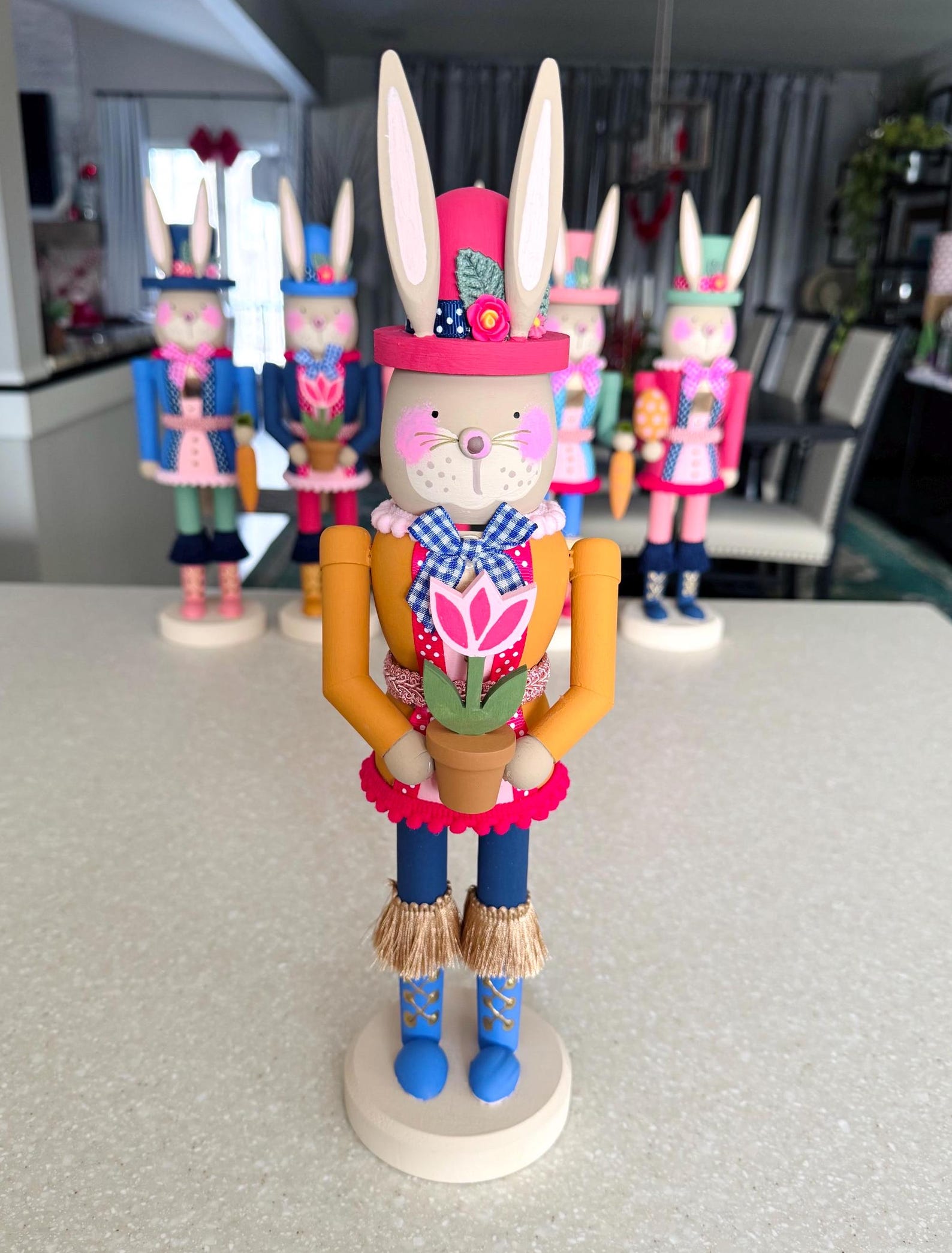 Easter Nutcracker 15 easter Bunny Nutcracker, Hand Painted, Wood ...