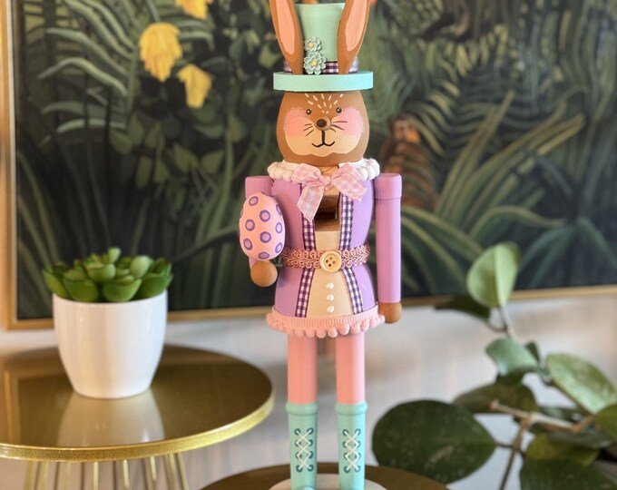 Easter Bunny / Rabbit Nutcracker - 15" - Etsy