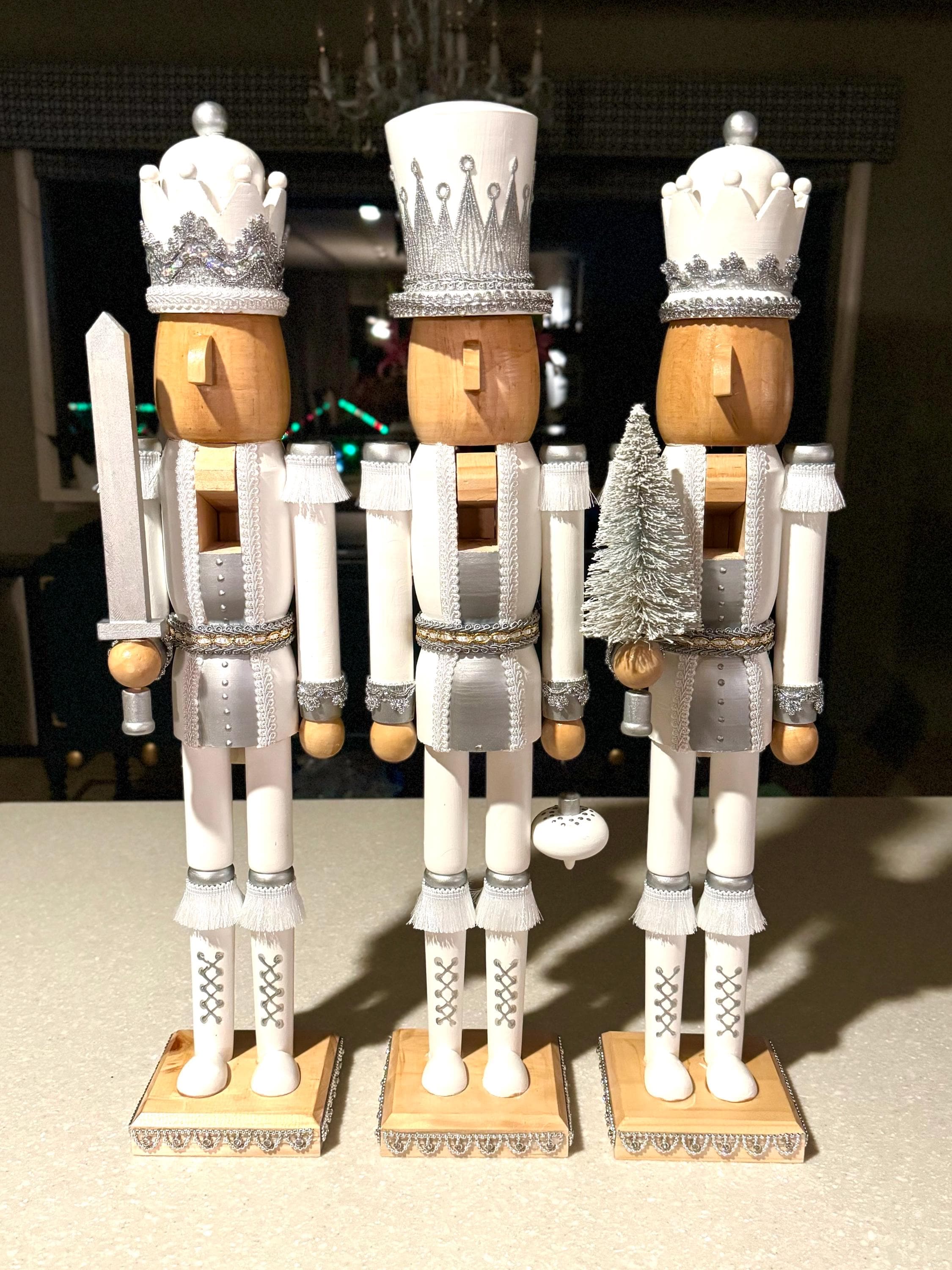 Black + White Collection - Hand Painted Wood Nutcrackers (custom Nutcracker, Christmas Gift ...