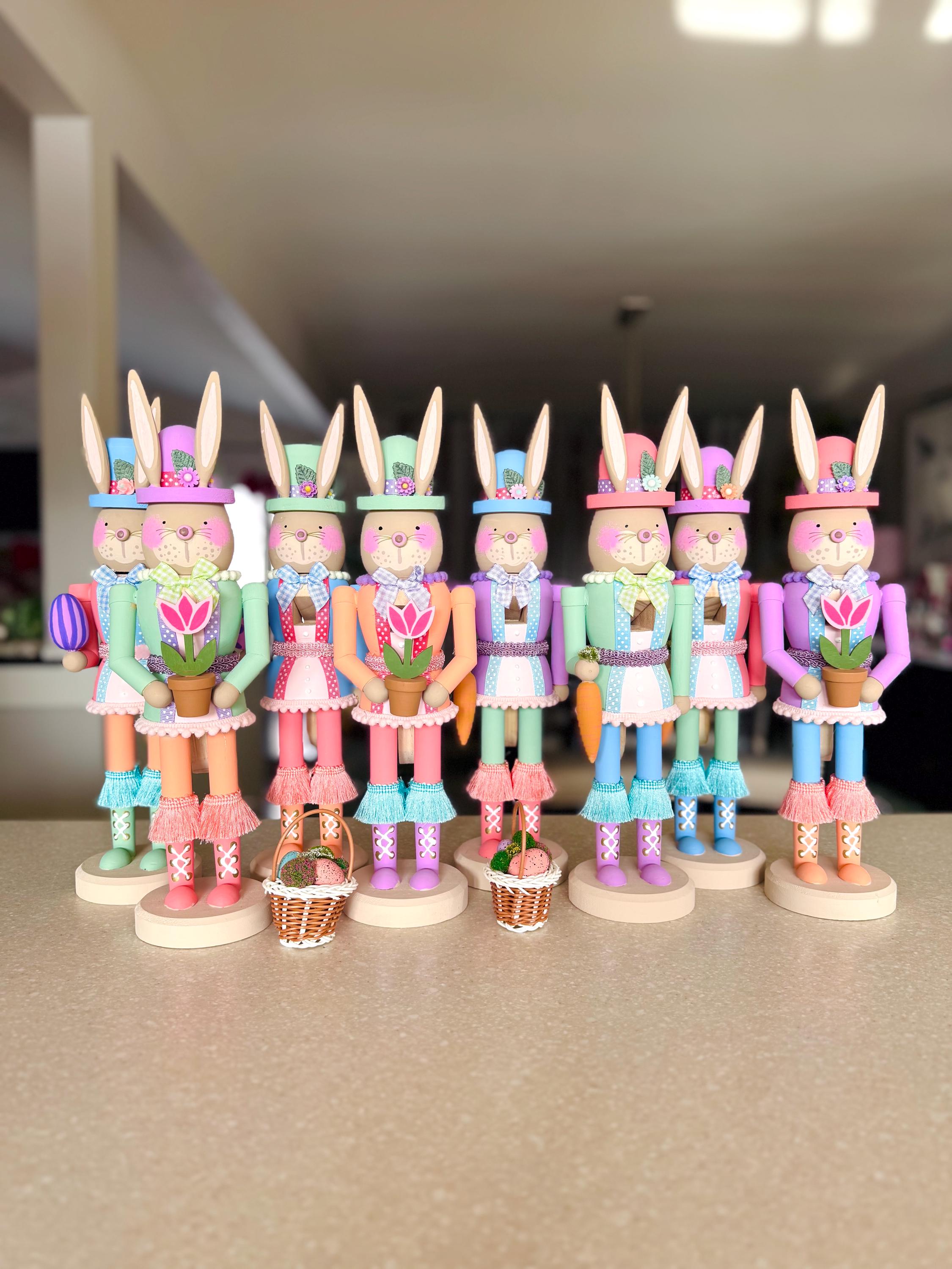 Easter Nutcracker 15 easter Bunny Nutcracker, Hand Painted, Wood ...