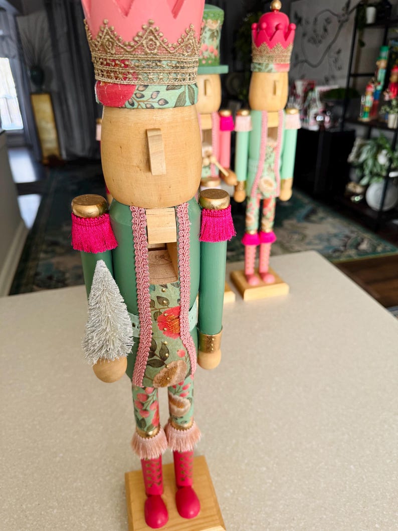 Hand-painted Floral Wood Nutcracker: Modern Easter Decor - Etsy