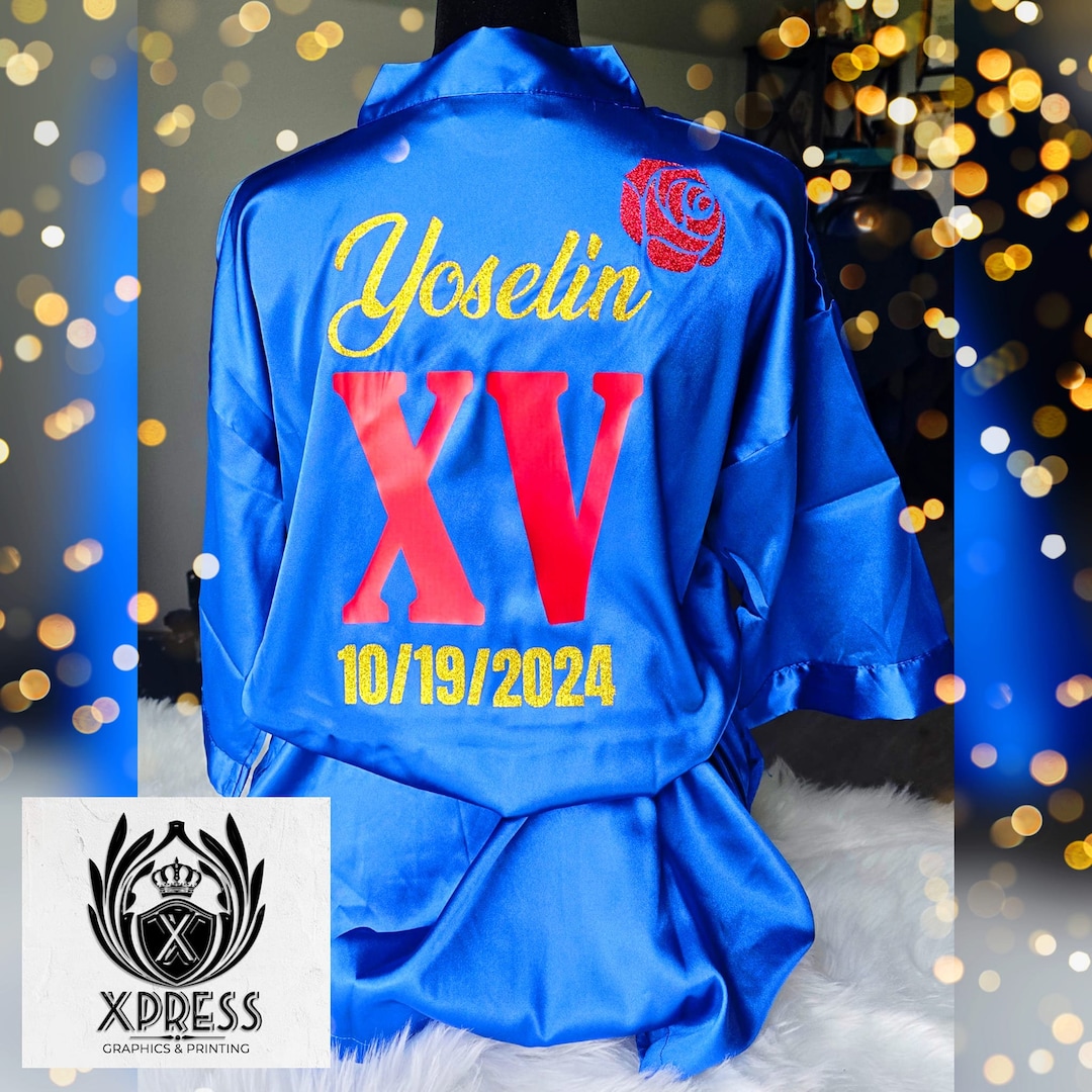 Personalized Quince Robes, Pretty Quinceañera Robes, Robes for Quince ...