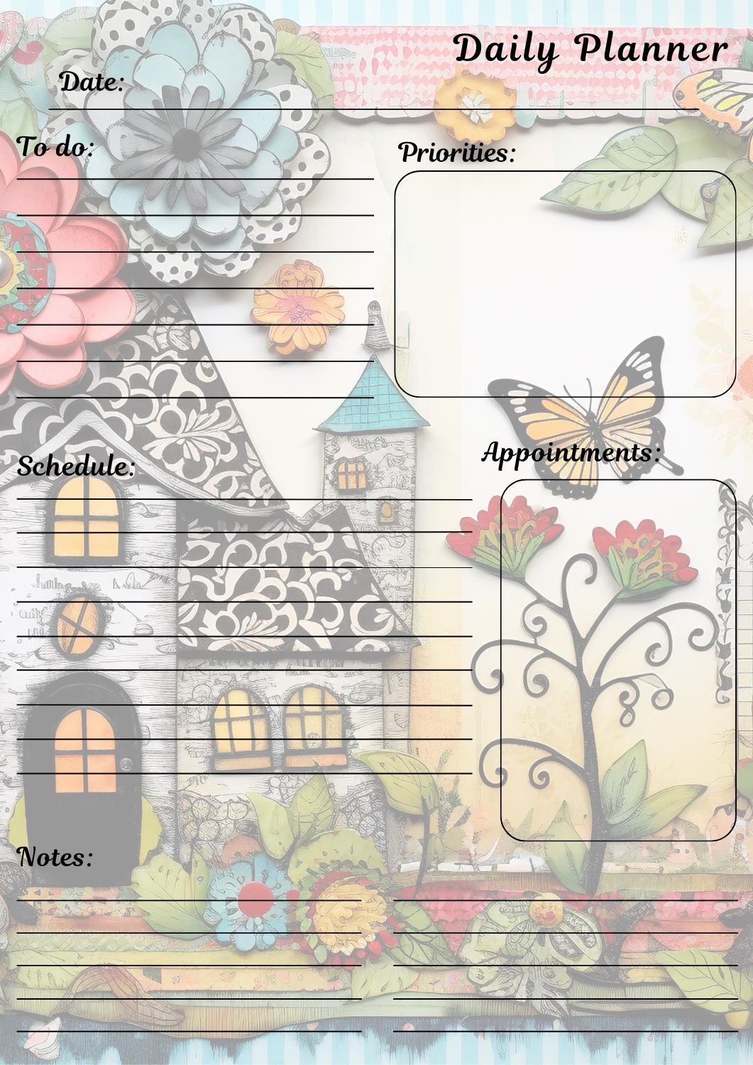 Themed Daily Planner Notepad. Spring Theme. Set of 3. - Etsy