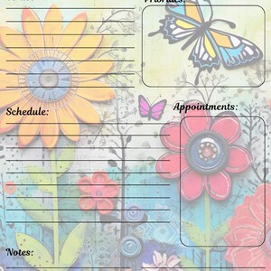 Themed Daily Planner Notepad. Spring Theme. Set of 3. - Etsy