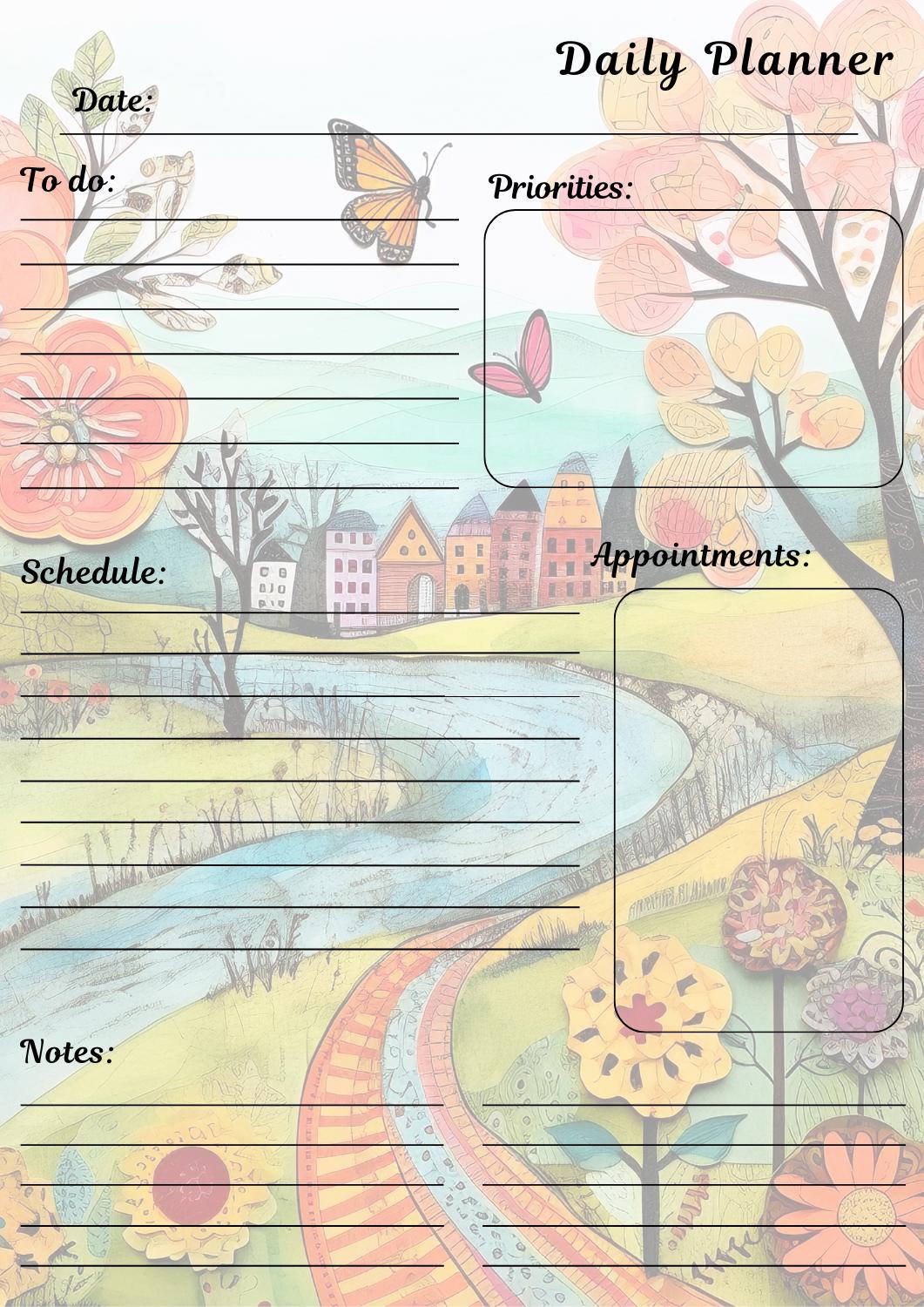 Themed Daily Planner Notepad. Spring Theme. Set of 3. - Etsy