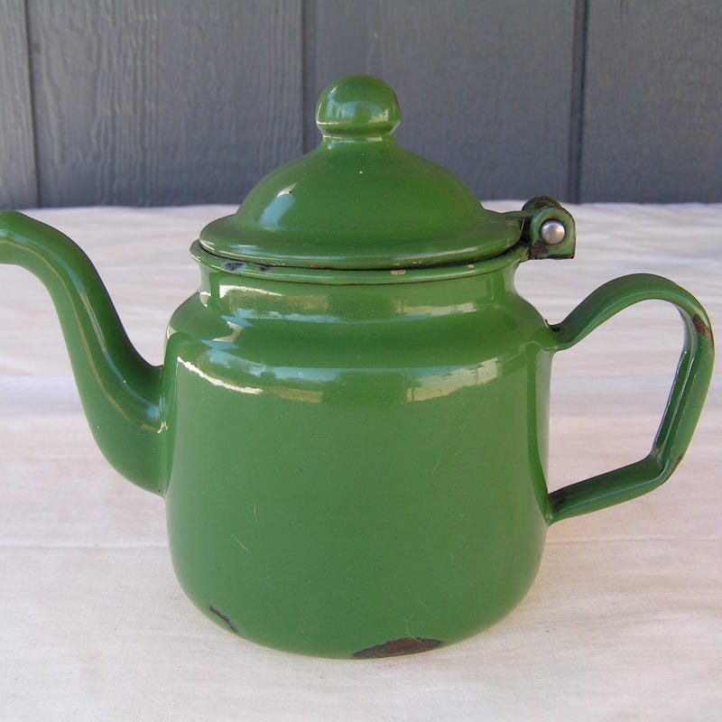 Green Teapot - Etsy