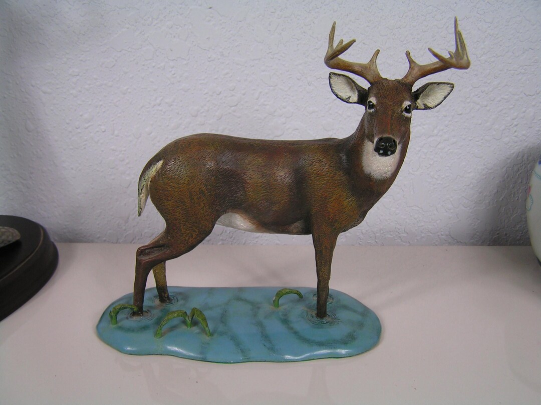 Vintage Danbury Mint Dawn Patrol by Bob Travers 10 Point Buck Whitetail Deer Damaged - Etsy