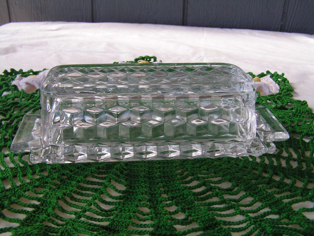Vintage Fostoria American Clear Butter Dish With Lid - Etsy